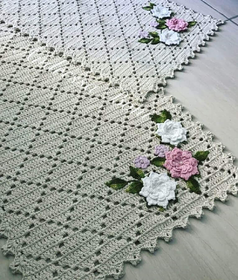 DIY πλεκτά χαλάκια με λουλούδια για μια ρομαντική πινελιά στο σπίτι σας ...