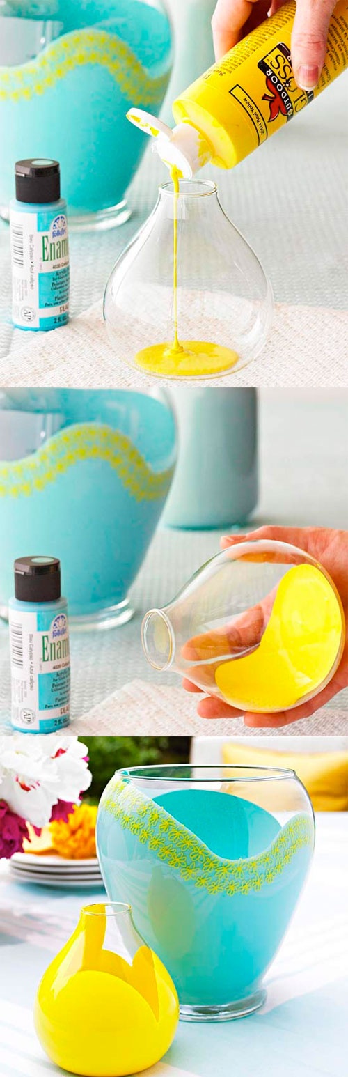 DIY διακόσμηση γυάλινων βάζων27 | Τεχνοτροπίες Και Διακόσμηση