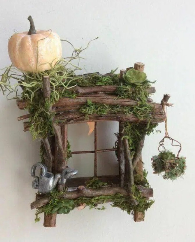 20 DIY ιδέες πανέμορφων φυσικών παραθύρων με ξύλο από κλαδάκια ...