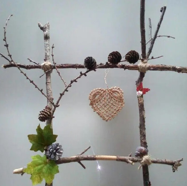 20 DIY ιδέες πανέμορφων φυσικών παραθύρων με ξύλο από κλαδάκια ...