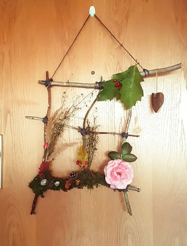 20 DIY ιδέες πανέμορφων φυσικών παραθύρων με ξύλο από κλαδάκια ...