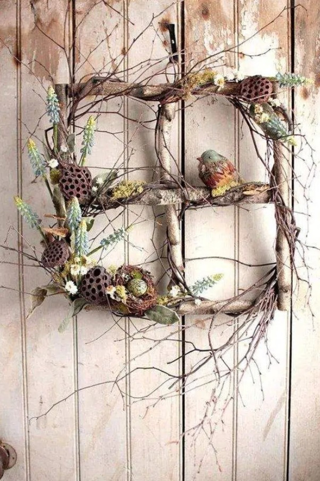 20 DIY ιδέες πανέμορφων φυσικών παραθύρων με ξύλο από κλαδάκια ...