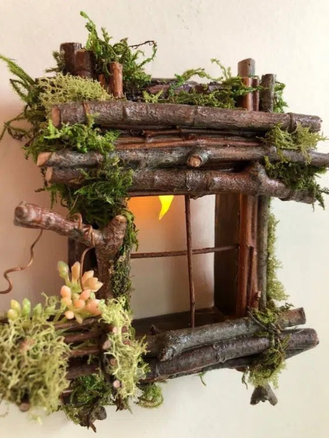 20 DIY ιδέες πανέμορφων φυσικών παραθύρων με ξύλο από κλαδάκια ...