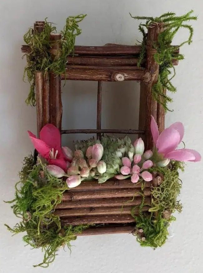 20 DIY ιδέες πανέμορφων φυσικών παραθύρων με ξύλο από κλαδάκια ...