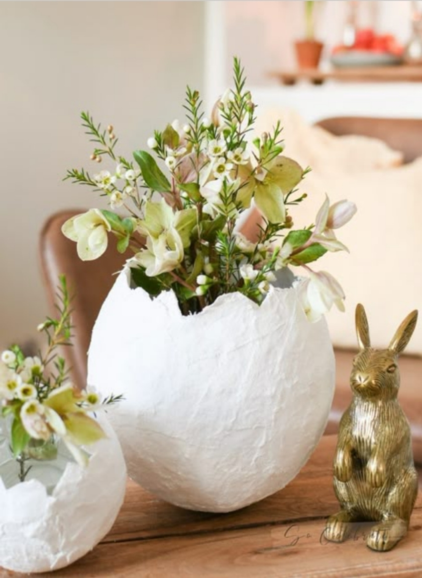 DIY Πασχαλινό Αυγό Βάζο από Μπαλόνι και Χαρτί8 | Τεχνοτροπίες Και ...